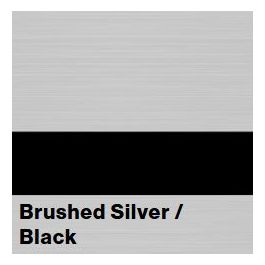 Rowmark 602-334 Brushed Silver/Black FlexiBrass - Multi-Craft Plastics